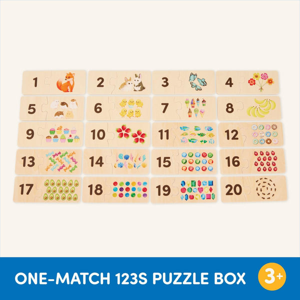 Battat Wooden Self-Correcting Numbers Puzzle Box Set - PAUA