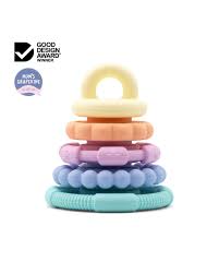 Rainbow Stacker Teether - Pastel - PAUA