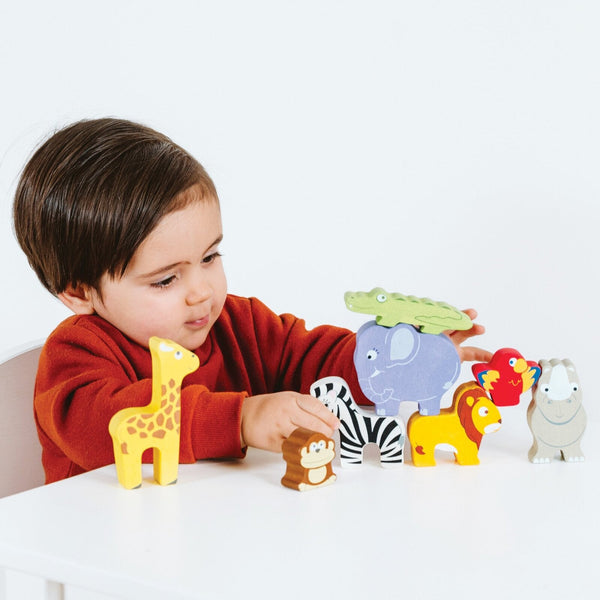 African Stacker Animal Tower and Bag Le Toy Van - PAUA